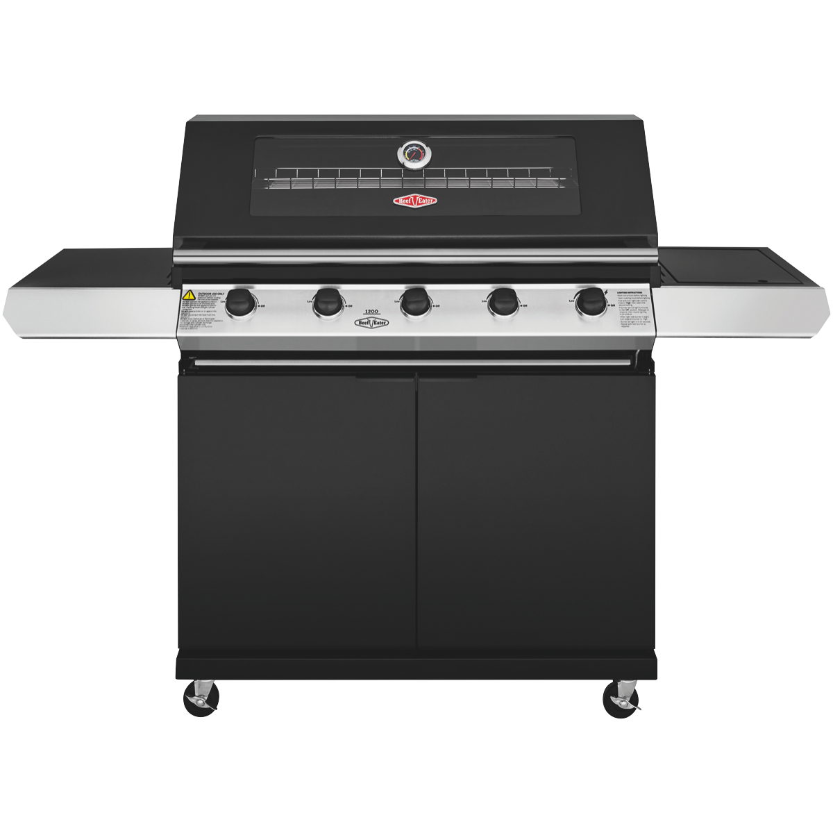 BeefEater 1200 Series 5 Burner BBQ & Trolley BMG1251BB - The Good Guys ...