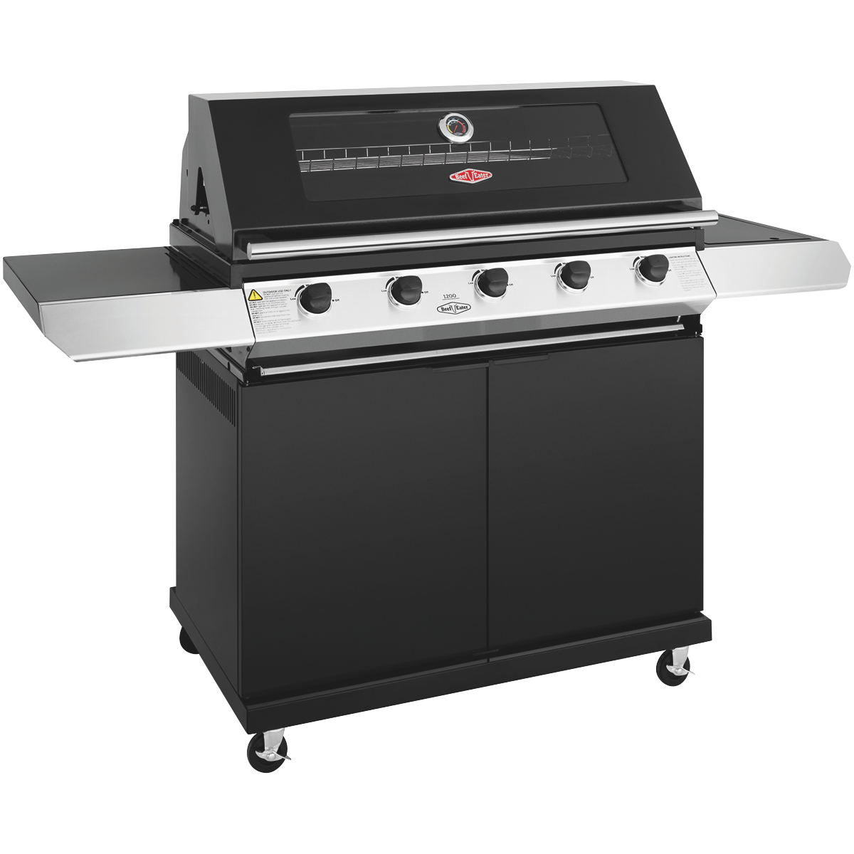 BeefEater 1200 Series 5 Burner BBQ & Trolley BMG1251BB - The Good Guys ...