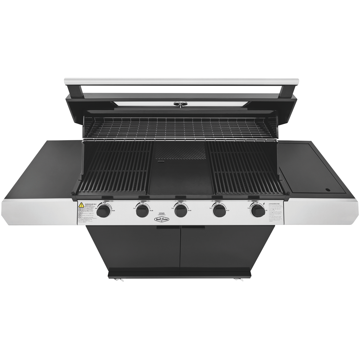 BeefEater 1200 Series 5 Burner BBQ & Trolley BMG1251BB - The Good Guys ...